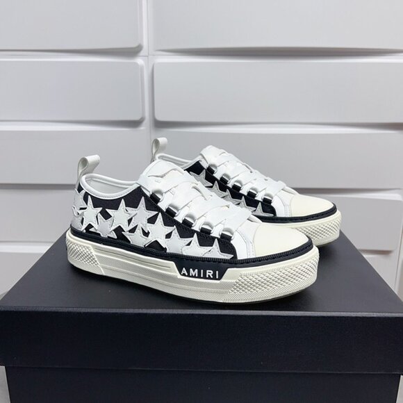 AMIRI | Shoes | Amiri Black Background With White Stars Low Sneakers ...